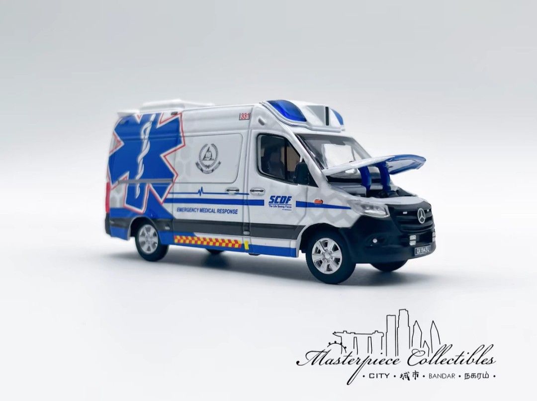 1/64 Mercedes-Benz Sprinter SCDF Gen 7 Emergency Ambulance, Hobbies ...