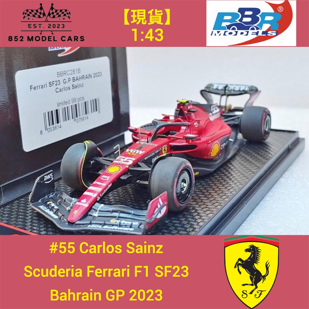 【現貨】[有新開張優惠] SF23 Bahrain GP 2023 - Carlos Sainz - Scuderia Ferrari F1 ...