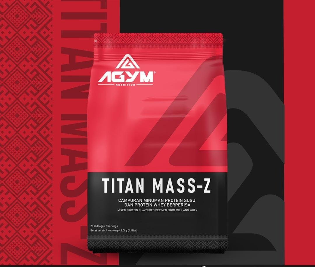 AGYM TITAN MASS - Z 2KG (66 serving) HALAL JAKIM CERTIFIED, Health ...