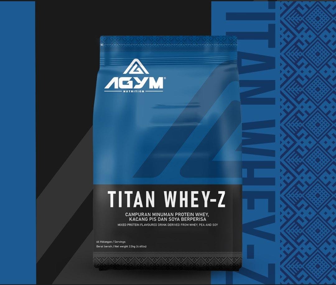 AGYM TITAN WHEY-Z 2KG (66 Serving) JAKIM HALAL CERTIFIED, Health ...