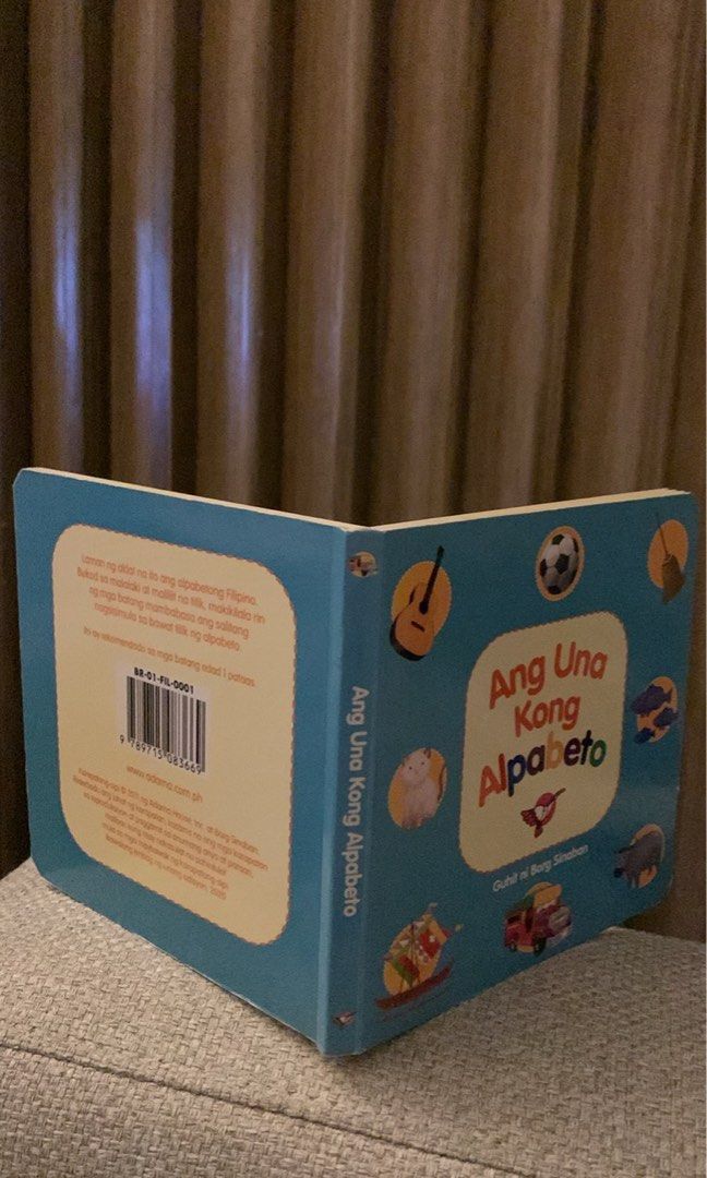 Ang Una Kong Alpabeto Board Book in Filipino Illustration by Borg ...