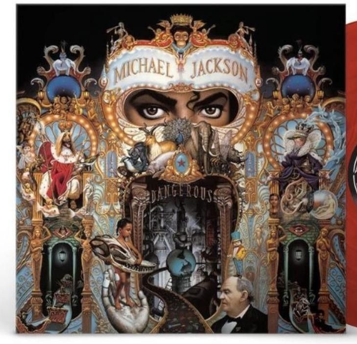 Asian Art: Vinyl Records / Michael Jackson. Dangerous (Red Marble Vinyl ...