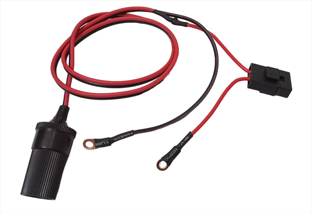 CAR CIGARETTE LIGHTER FEMALE PLUG to 40A BATTERY LUG #16-AWG WIRE with ...