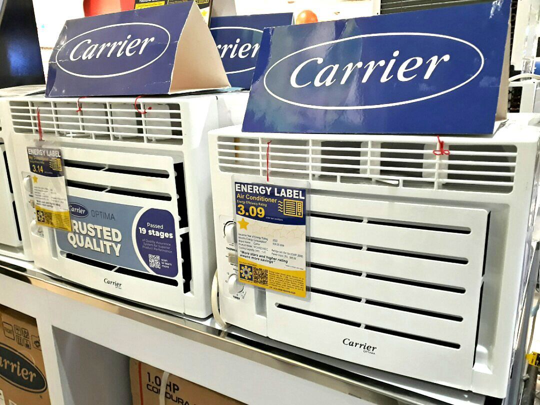 Carrier Window Type Aircon Optima .5hp .75hp 1hp, TV & Home Appliances ...