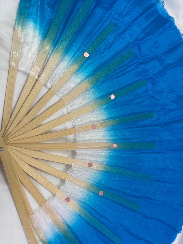 chinese dance hand fan color blue, Furniture & Home Living, Lighting ...