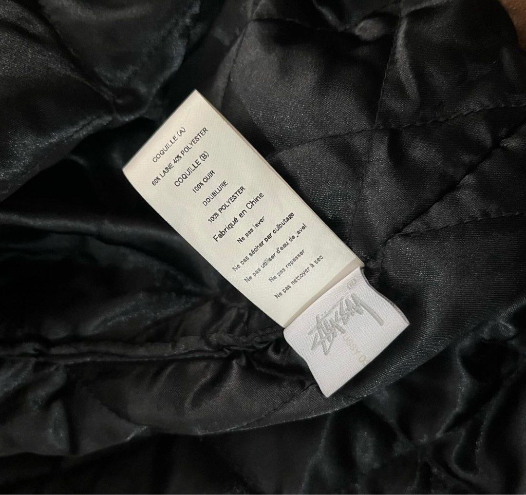 DSM x Stussy (35th anniversary varsity jacket), Fesyen Pria, Pakaian ...