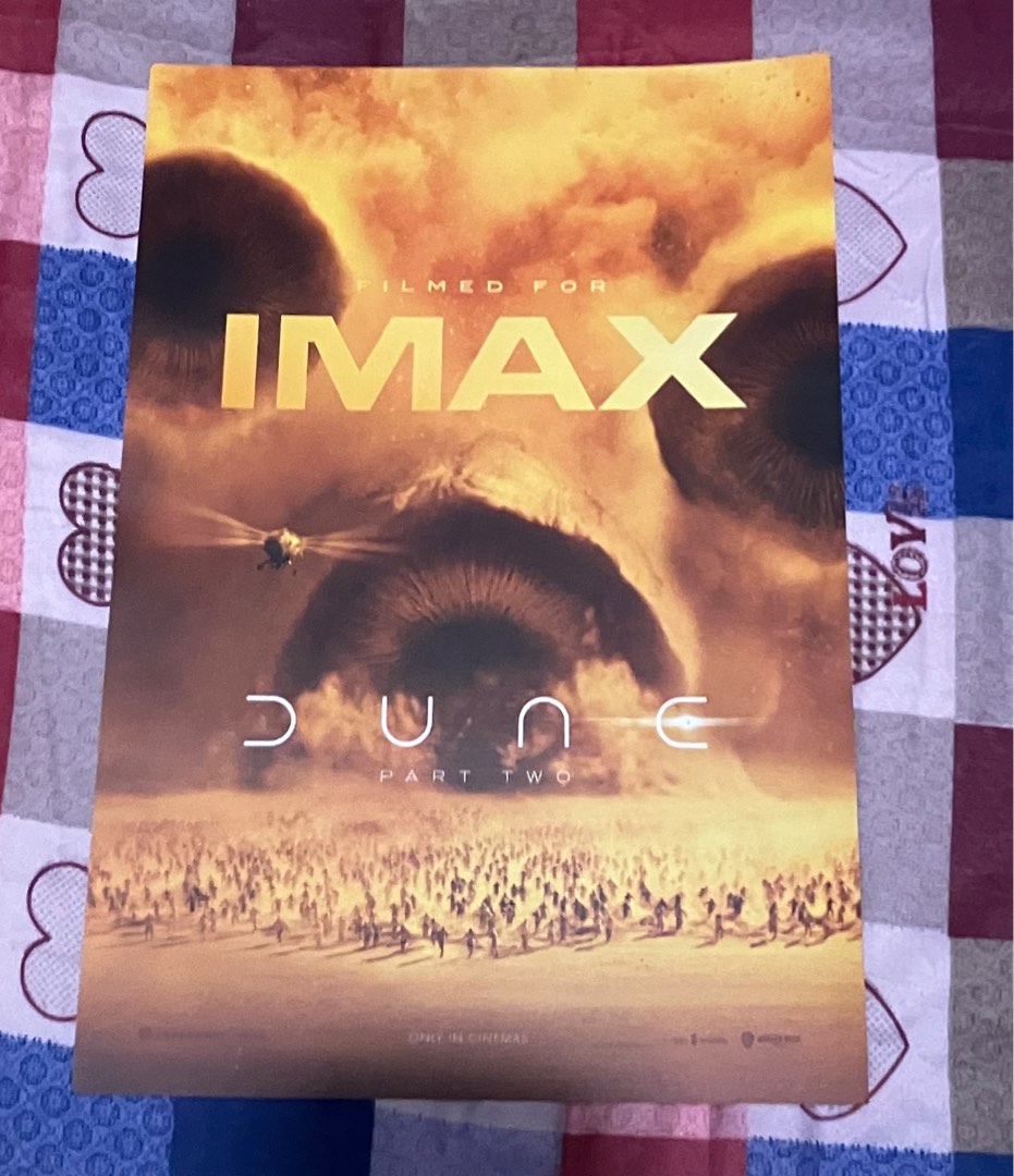 Dune PART 2 IMAX A3 POSTER 沙丘瀚戰 電影 海報 限量, 興趣及遊戲, 收藏品及紀念品, 明星周邊 - Carousell
