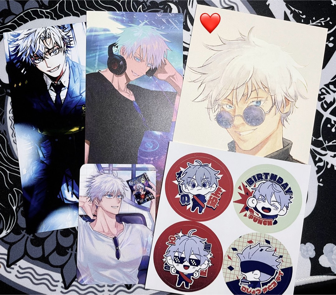 JJK Jujutsu Kaisen Gojo Photocard Postcard Bookmark Set Fanart, Hobbies ...