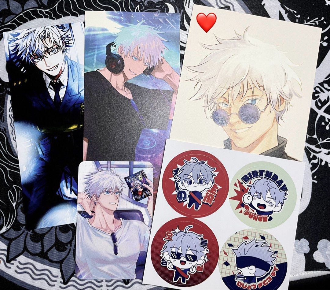 JJK Jujutsu Kaisen Gojo Photocard Postcard Bookmark Set Fanart, Hobbies ...
