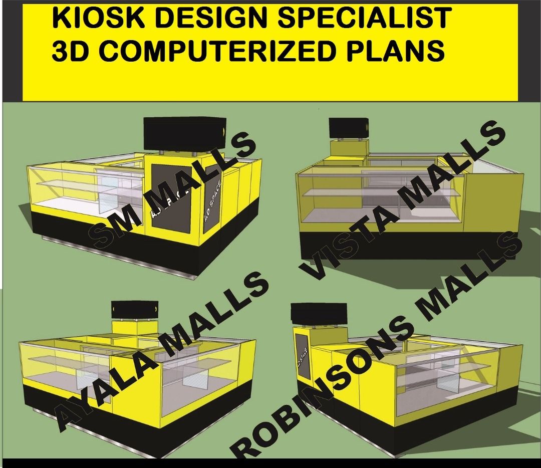 Kiosk Design Perspectives Plans, Commercial & Industrial, Construction ...