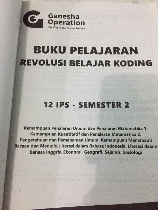 Konsep Dasar & The King 12 IPS Ganesha Operation semester 2, Buku ...