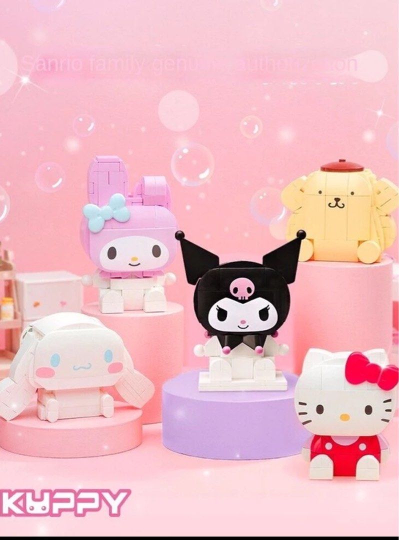 Kuromi & My Melody & Cinna Building Blocks Keeppley, Hobbies & Toys ...