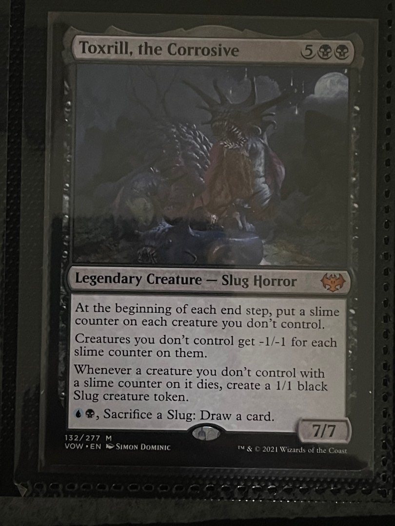 Magic the gathering EDH Toxrill + 2pcs random Rares, Hobbies & Toys ...