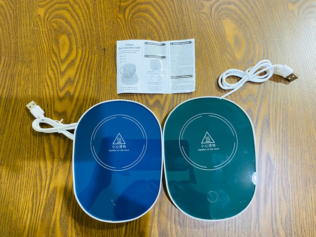 Multi- function Warm Coaster ( Comes with Green and Blue Colour / USB ...