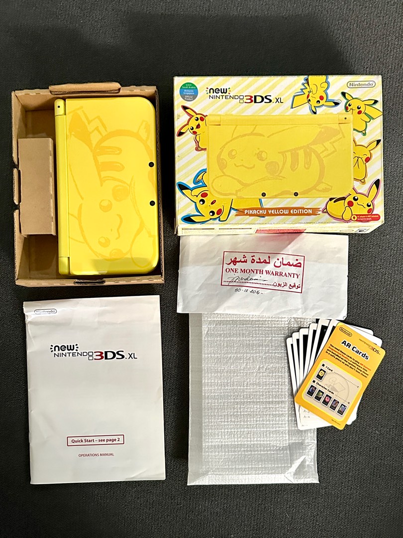 New Nintendo 3DS XL Pikachu Yellow Limited Edition CIB, Video Gaming ...