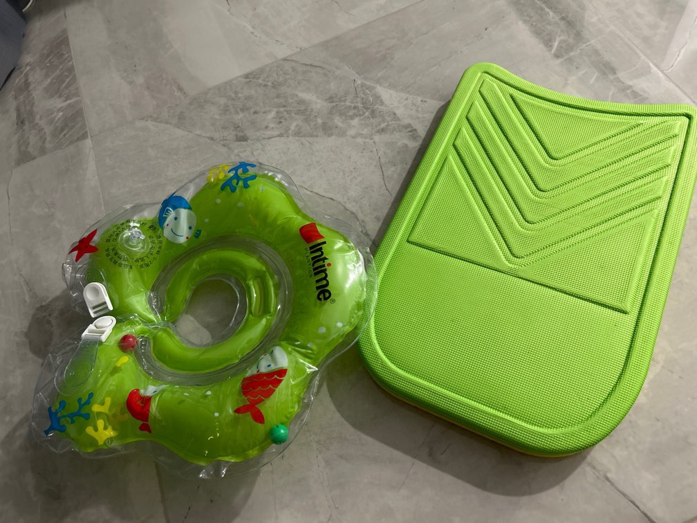Newborn baby adjustable neck float & adult kickboard, Babies & Kids ...