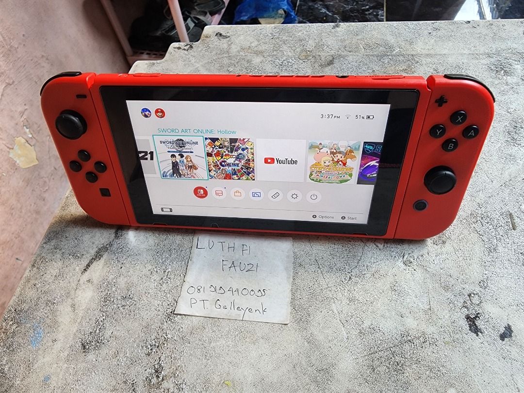 Nintendo Switch v2 Mario Red & Blue Limited Edition Fullset 02, Video ...