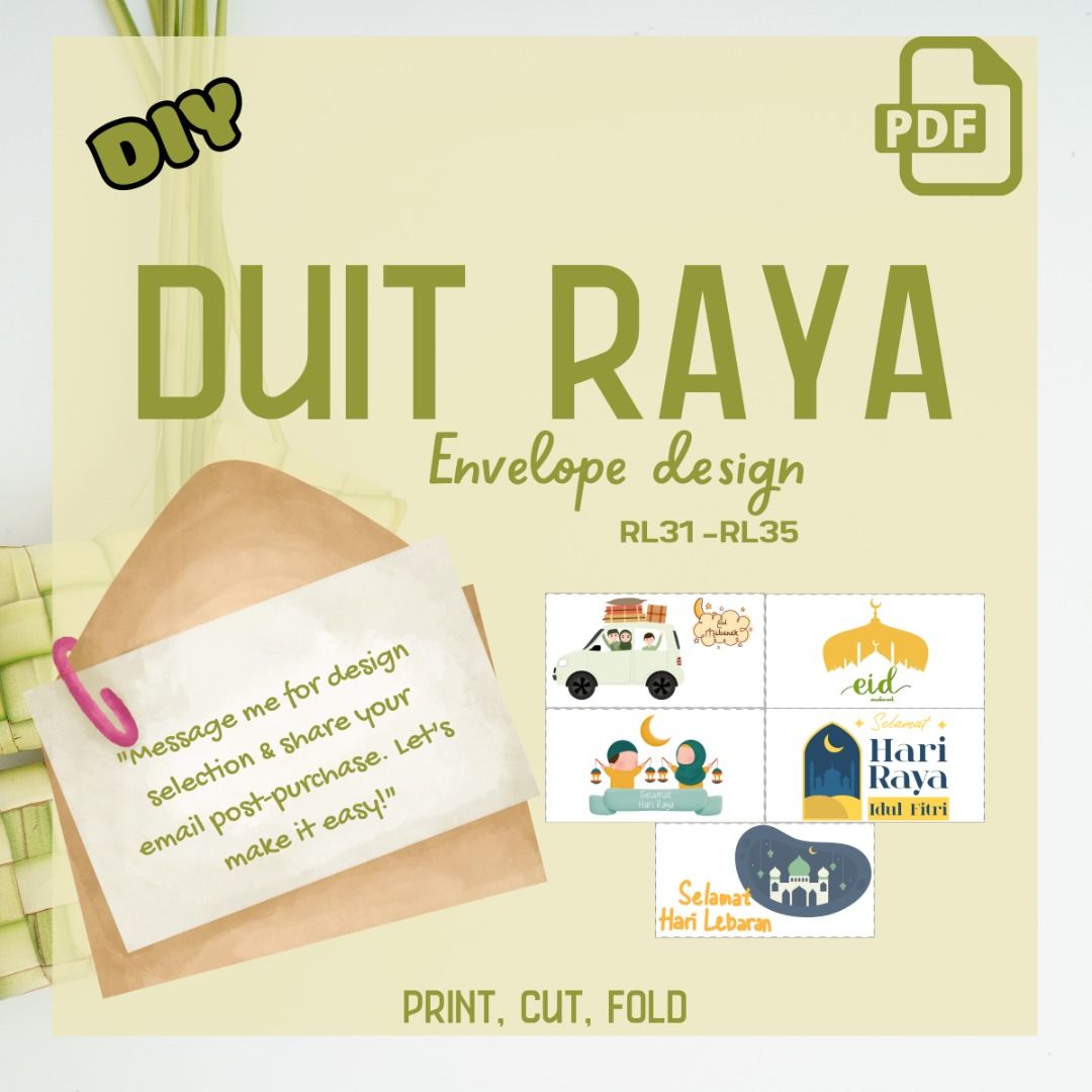 [PDF] Sampul Duit Raya Designs for Hari Raya Aidilfitri (RL31-RL35 ...