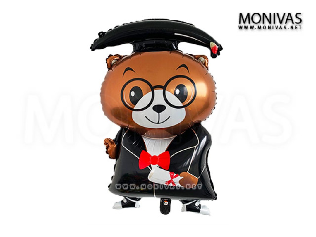 Professor Bear Balloon Graduation Photo Taking Props Graduation Gift ...