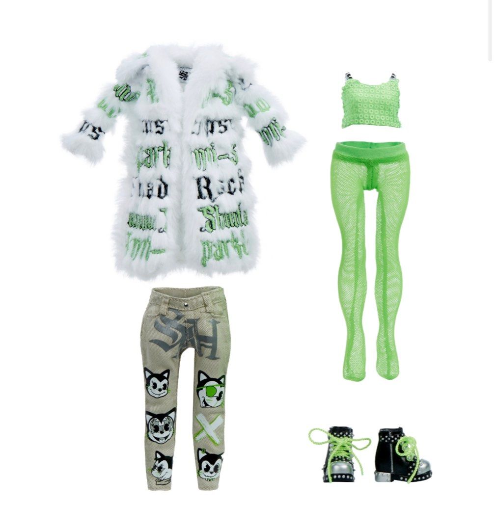 RAINBOW HIGH SHADOW HIGH HARLEY LIMESTONE COMPLETE SECOND OUTIT ...