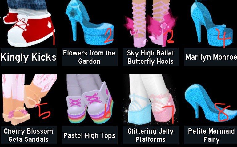 Royale high heels shop, Video Gaming, Gaming Accessories, In-Game ...