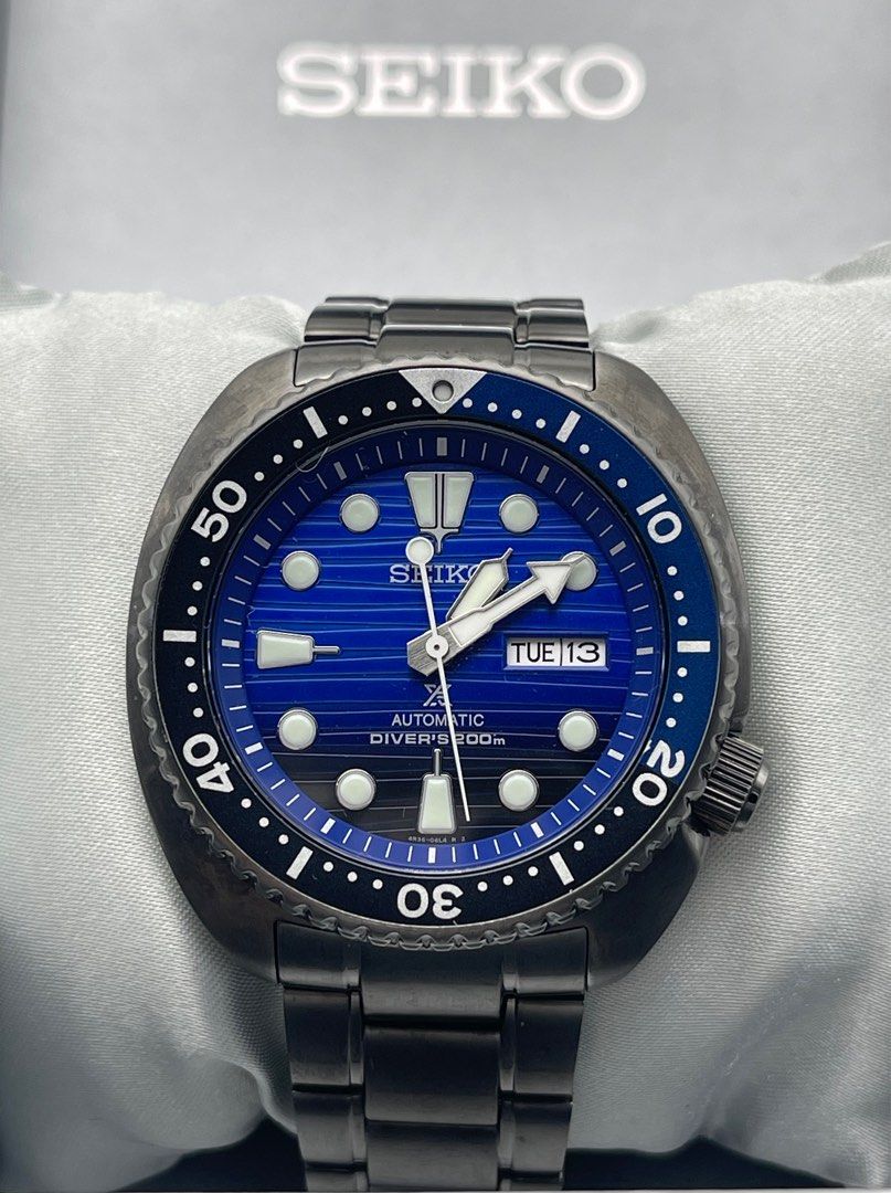 Seiko Prospex “Turtle” Save The Ocean Diver’s 200M Blue Dial SRPD11K1 ...