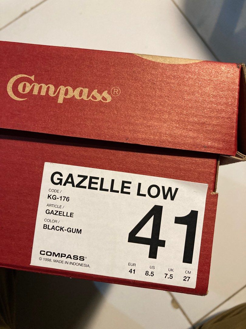 Sepatu Compass Gazelle, Fesyen Pria, Sepatu , Sneakers di Carousell