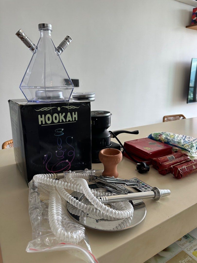 Shisha Hookah with Charcoal Burner ( Free charcoal, aluminium sheet ...