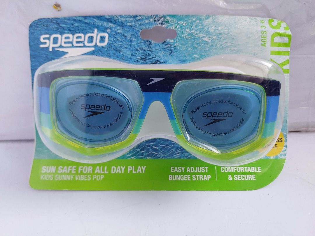Speedo Goggles Kids Sunny Vibes Pop Lime Punch or Purple Clear Age 3-6 ...