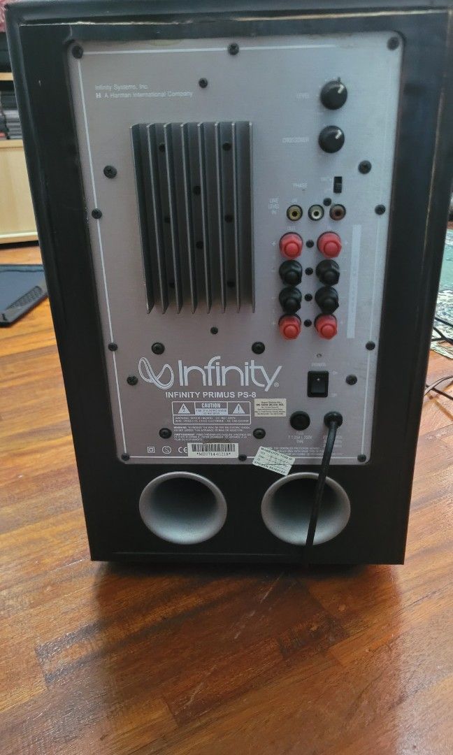 Subwoofer infinity primus ps-8, Audio, Soundbars, Speakers & Amplifiers ...