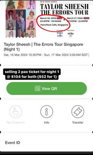 Taylor Sheesh Errors Tour 2024, Tickets & Vouchers, Event Tickets on ...