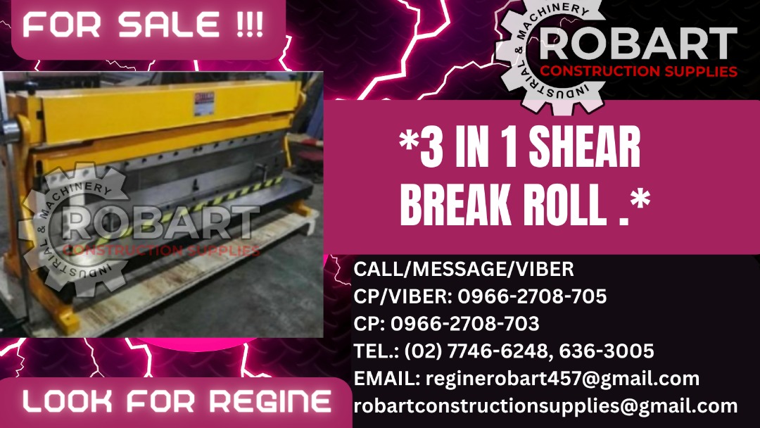 *3 IN 1 SHEAR BREAK ROLL .*, Commercial & Industrial, Construction ...