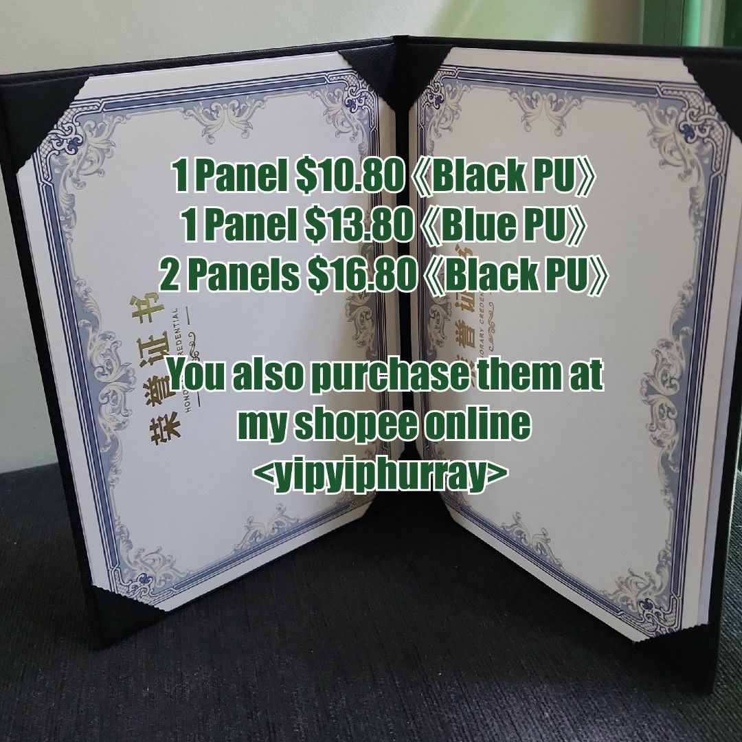 【SG Stock】 A4 Certificate Holder Singapore |【Certificate Folder ...