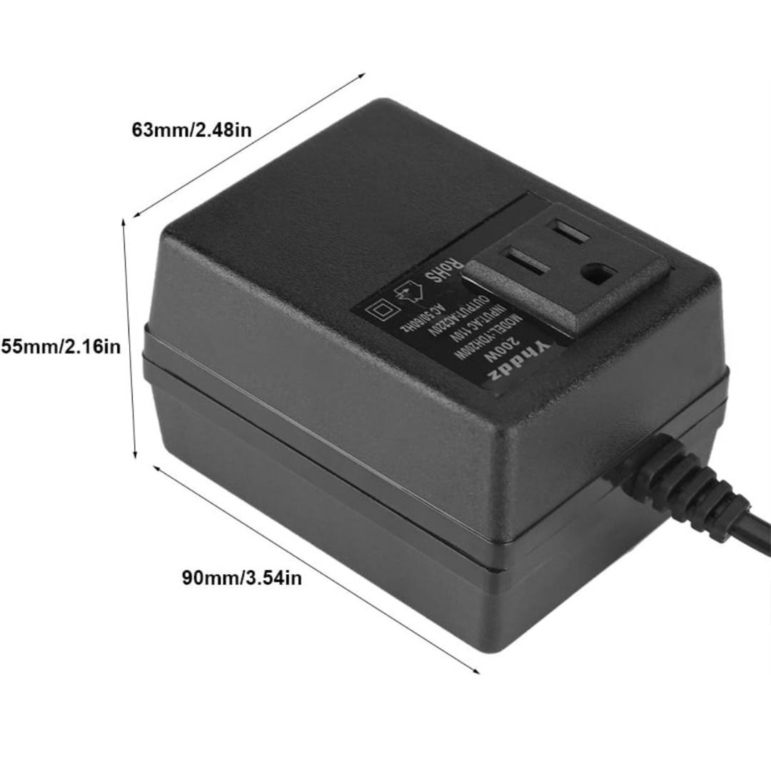 AC to AC Step down transformer 220V input to 110V output 200 watts ...