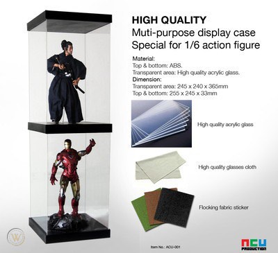 ACU action Figure Display Case 透明膠箱 展示台 1/12 1/6 唔包figure （for hottoys ...