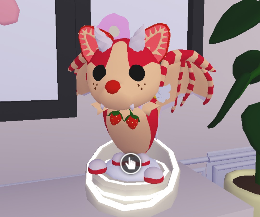 Adopt Me Fly Ride Strawberry Shortcake Bat Dragon "SSBD" (Full Grown ...