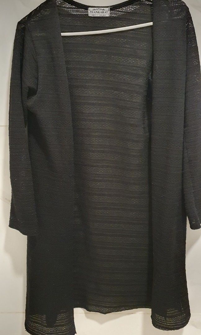 Cardigan black/hitam thailand, Fesyen Wanita, Pakaian Wanita, Baju ...