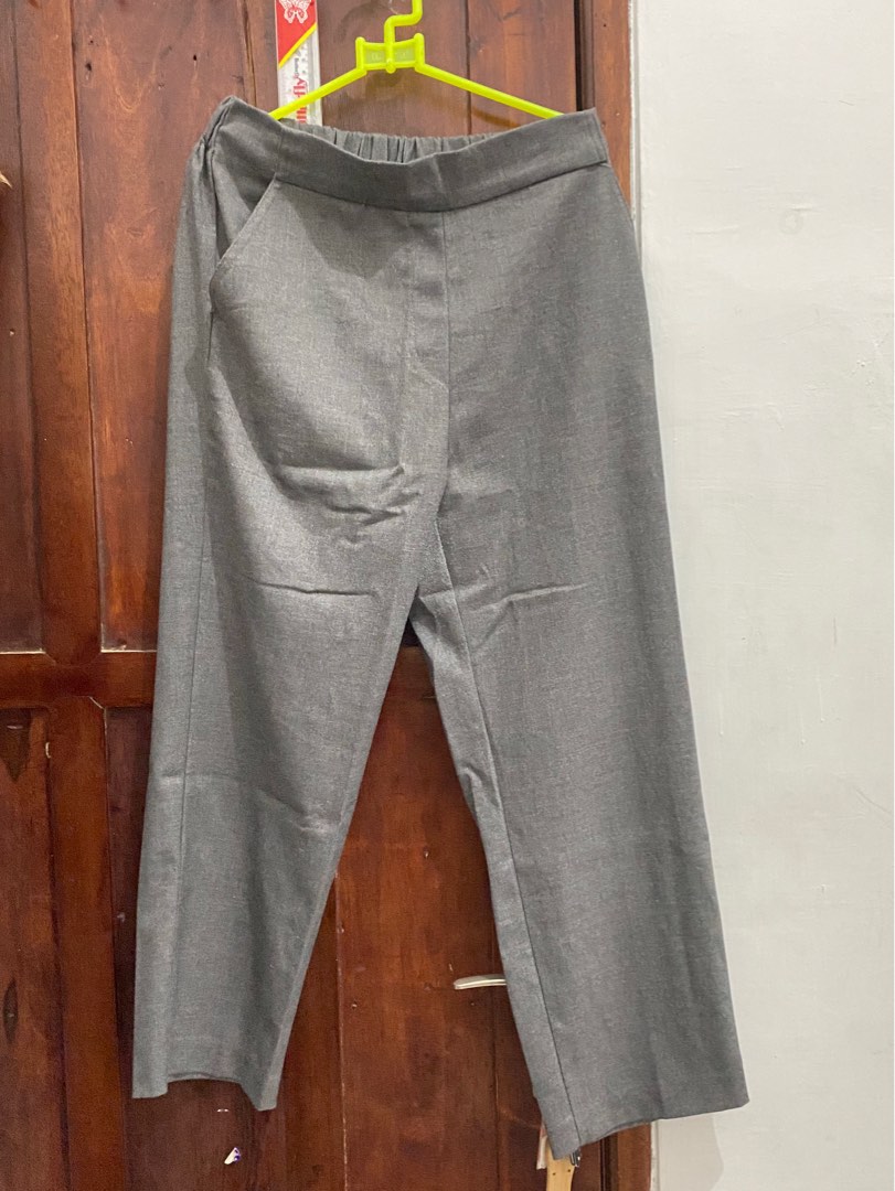 celana kantor/formal abu, Fesyen Wanita, Pakaian Wanita, Bawahan di ...