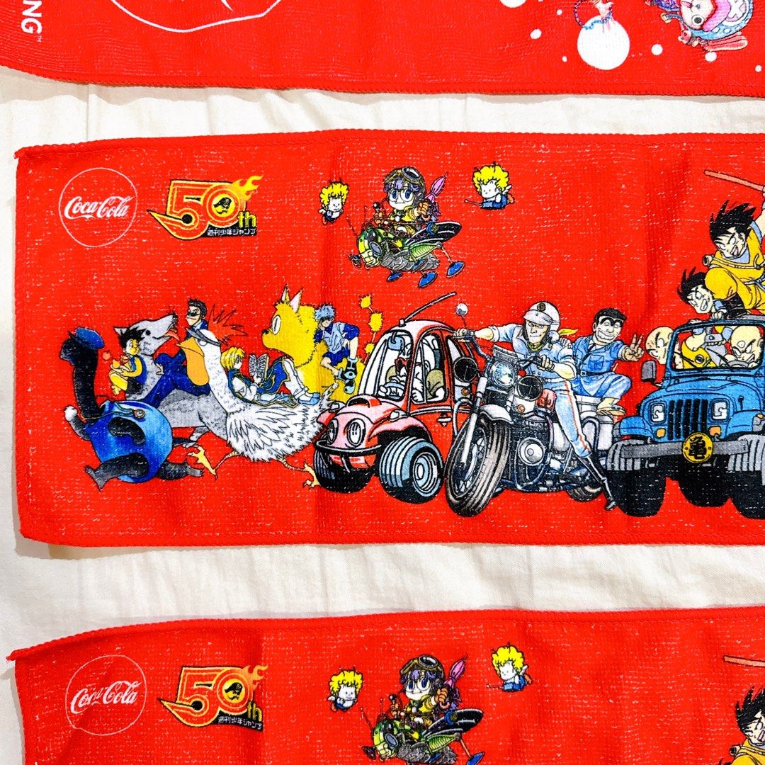 Coca Cola X Shonen Jump 50th Anime Anniversary Muffler Towels From ...