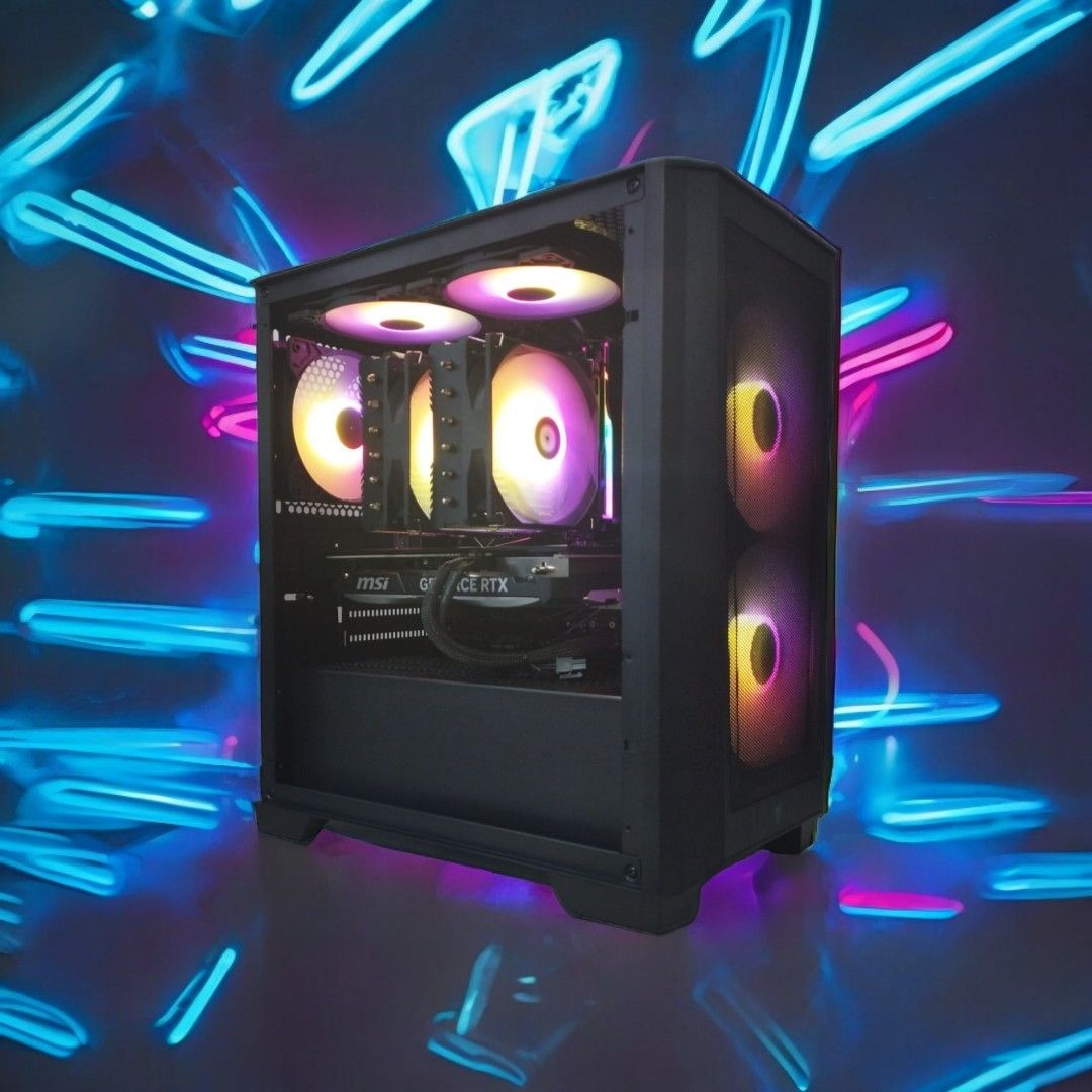 Custom PC AMD Ryzen + RTX 4060 + 16GB RAM + 512GB Gen4 NVMe SSD RGB ...