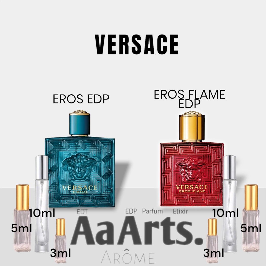(DECANT) VERSACE EROS & EROS FLAME, Beauty & Personal Care, Fragrance & Deodorants on Carousell