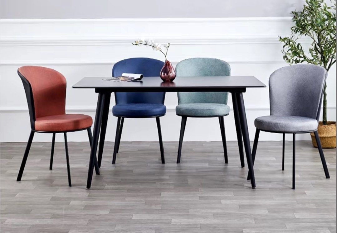 DEJAS Modern Leathaire Dining Chair, Furniture & Home Living, Furniture ...