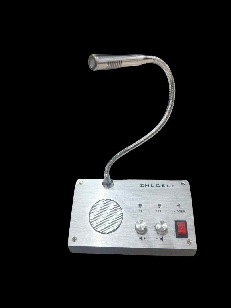 Dual way audio office clinic bank hospital counter window interphone ...