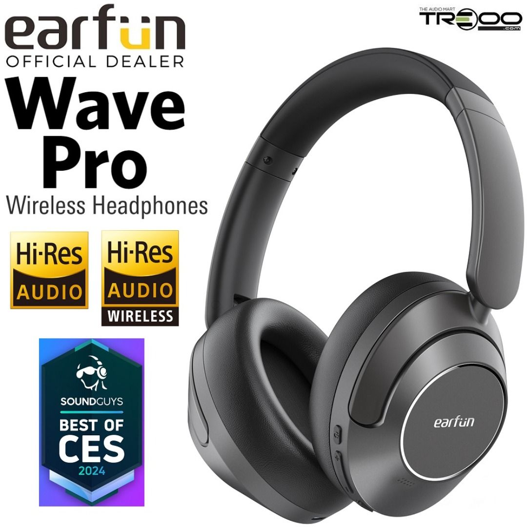 [Official]($4 Cashback!) Earfun Wave Pro Wireless Bluetooth Noise-Cancelling Over-Ear Headphone ...