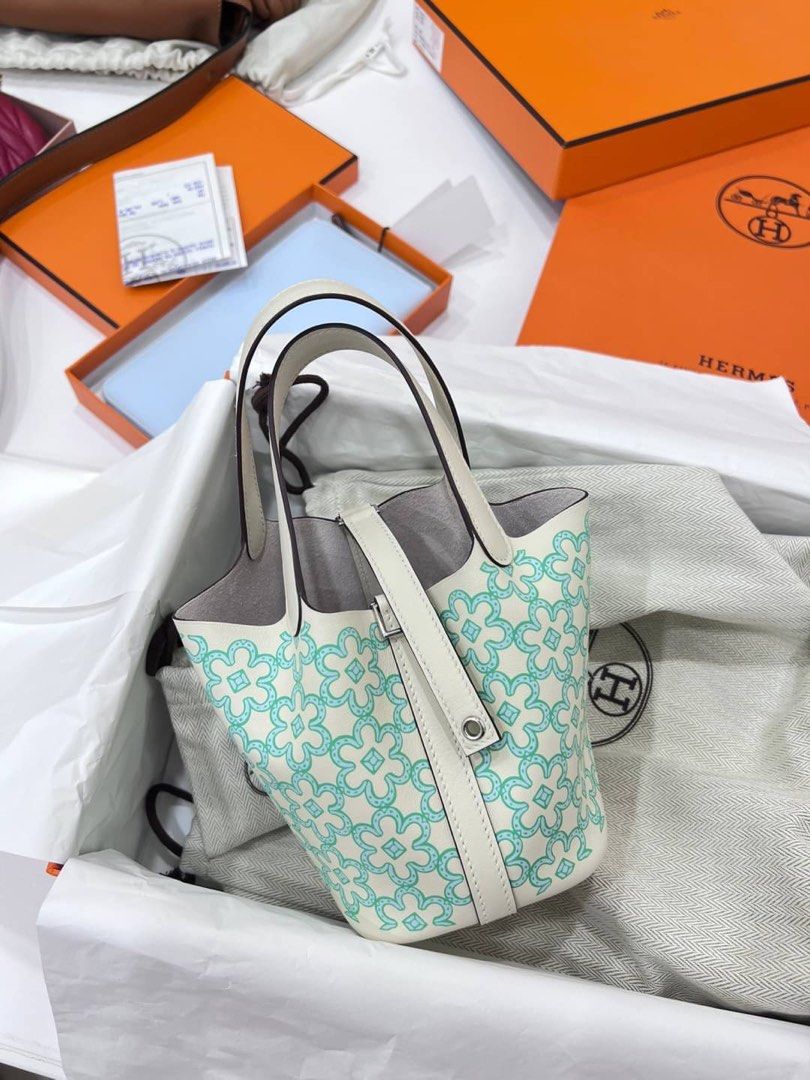 hermes mini picotin 14公分 小 水桶包 手提包 全新全配, 名牌精品, 精品包與皮夾在旋轉拍賣