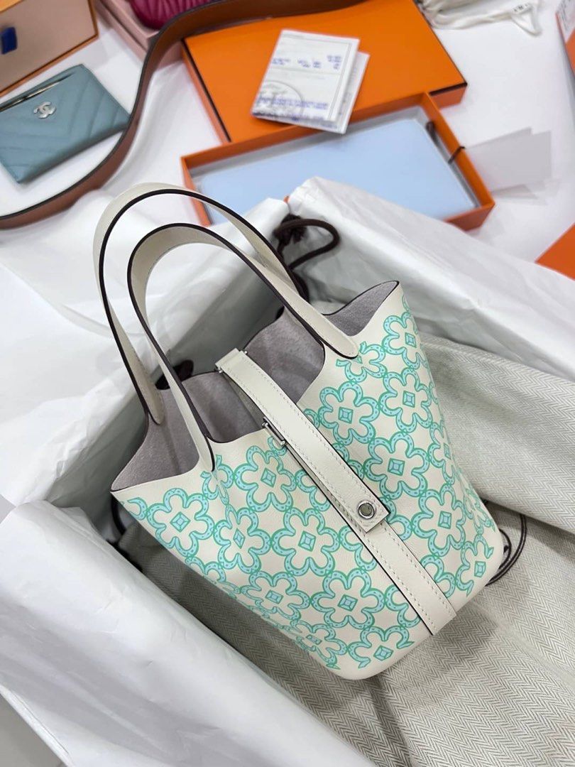 hermes mini picotin 14公分 小 水桶包 手提包 全新全配, 名牌精品, 精品包與皮夾在旋轉拍賣