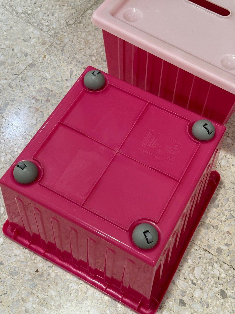IKEA Vessla Storage Crate with castor and lid, Furniture & Home Living ...