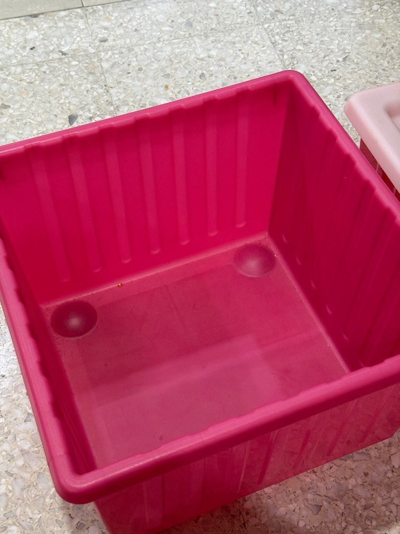 IKEA Vessla Storage Crate with castor and lid, Furniture & Home Living ...