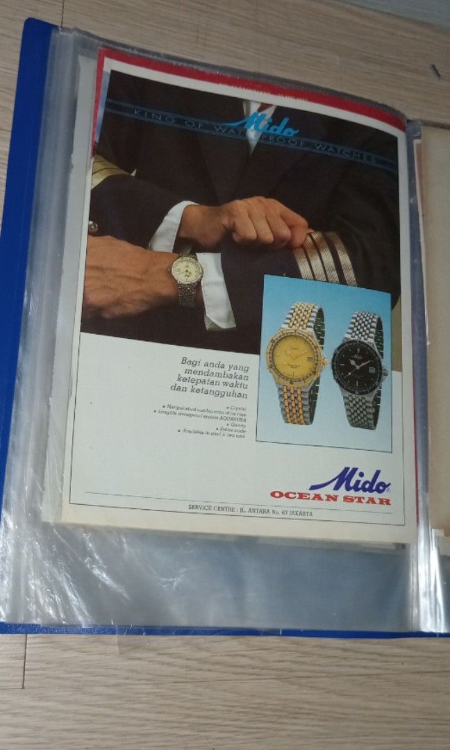 Iklan cetak jadul jam tangan Mido, Antik, Pajangan di Carousell