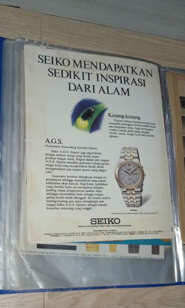Iklan cetak jadul jam tangan seiko, Antik, Pajangan di Carousell